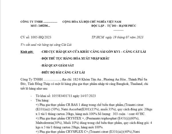 QUY TRÌNH RÚT HÀNG NHẬP NGUYÊN CONT TẠI CẢNG CÁT LÁI – ANB ...